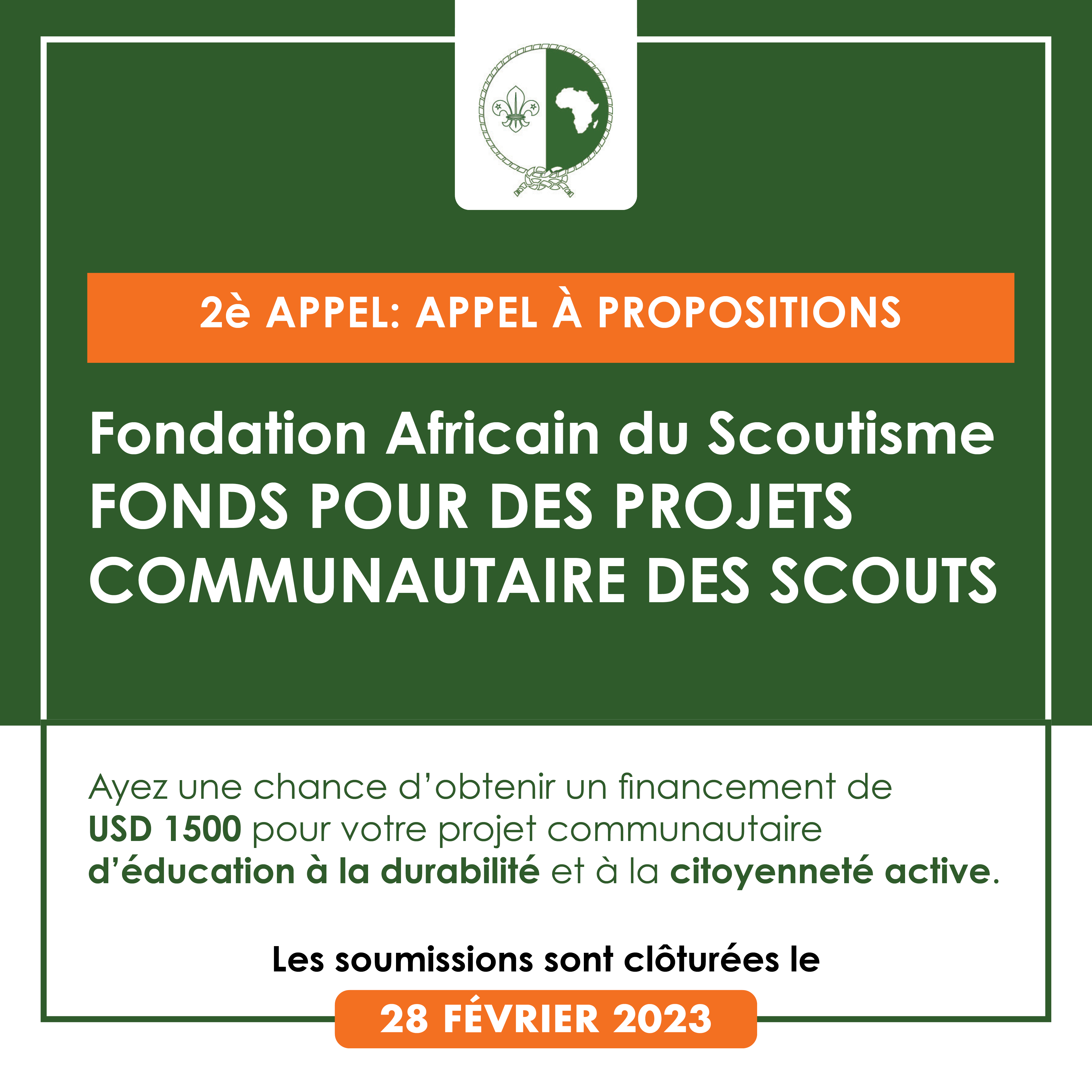 Africa Scout Foundation Grant for Scout-led Projects